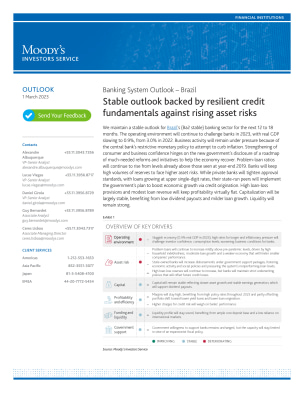 Banking System Outlook – Brazil Stable outlook backed by resilient ...