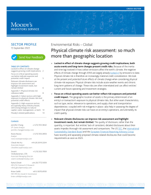 Physical climate risk assessment: so much more than geographic location ...