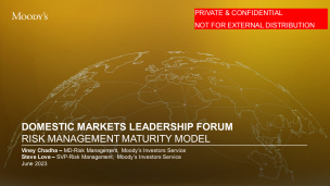 RISK MANAGEMENT MATURITY MODEL | Moody's Events