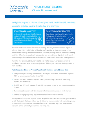 CreditLens Solution - Climate Risk Assessment | Moody's Events