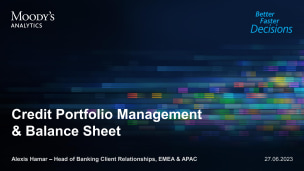 Credit Portfolio Management & Balance Sheet | Moody's Events