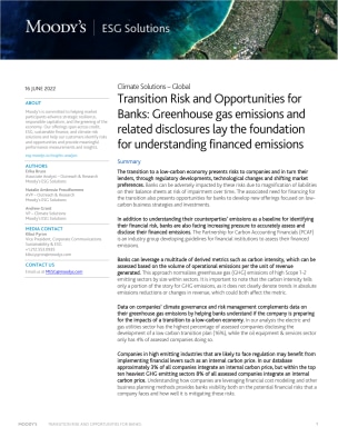 Climate Solutions – Global: Transition Risk and Opportunities for Banks ...