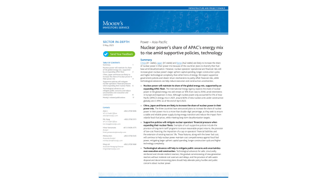 SECTOR IN-DEPTH: Power – Asia-Pacific - Nuclear power's share of APAC's ...