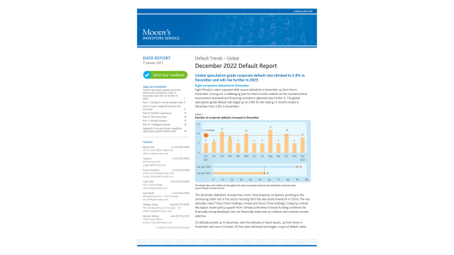 December 2022 Default Report | Moody's Events December 2022 Default Report | Moody's Events