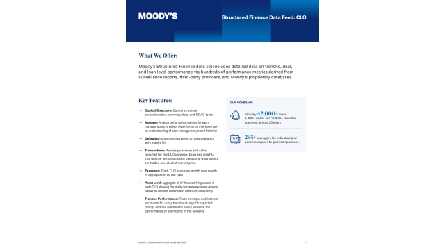 CLO Data Feed Brochure | Moody's Events
