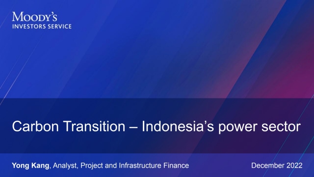 Presentation - Indonesia's Power Sector | Moody's Events