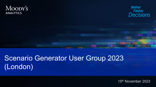 Scenario Generator User Group 2023 | Moody's Events