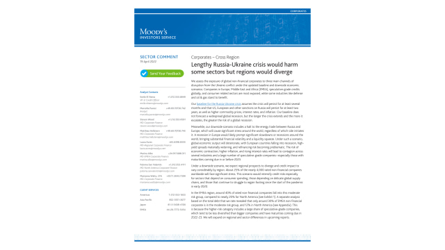 Sector Comment: Corporates – Cross Region | Moody's Events