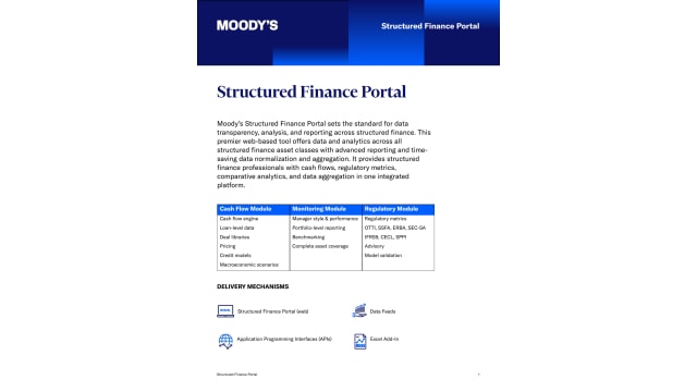 Structured Finance Portal Brochure | Moody's Events